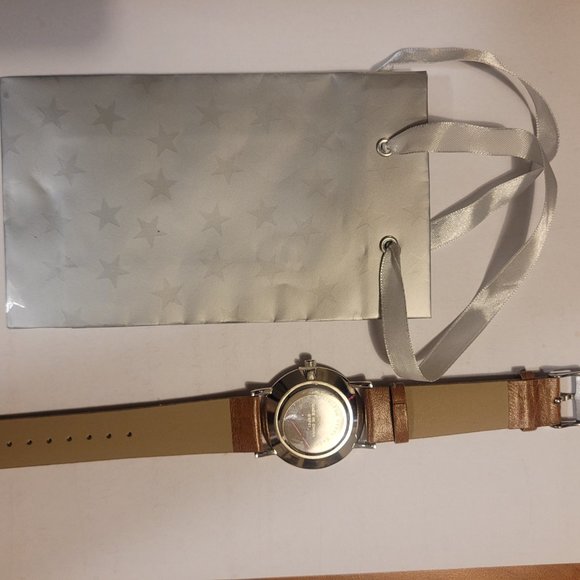 Accessories | New Light Brown Watch With Navy Blue Face Steel Stainless ...